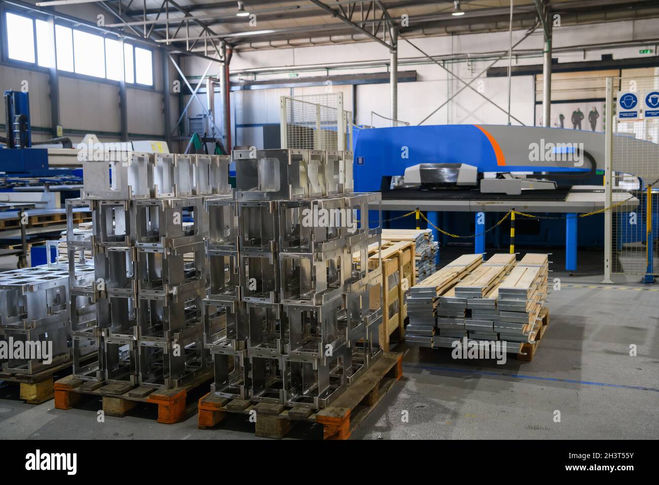 The first phase of metal and aluminum processing. Processed products ...