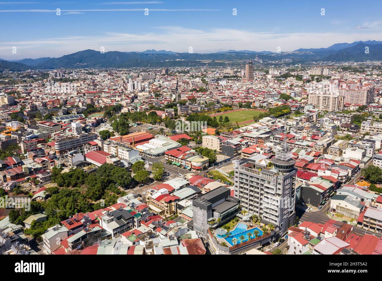 Aerial view of Puli town Stock Photo - Alamy
