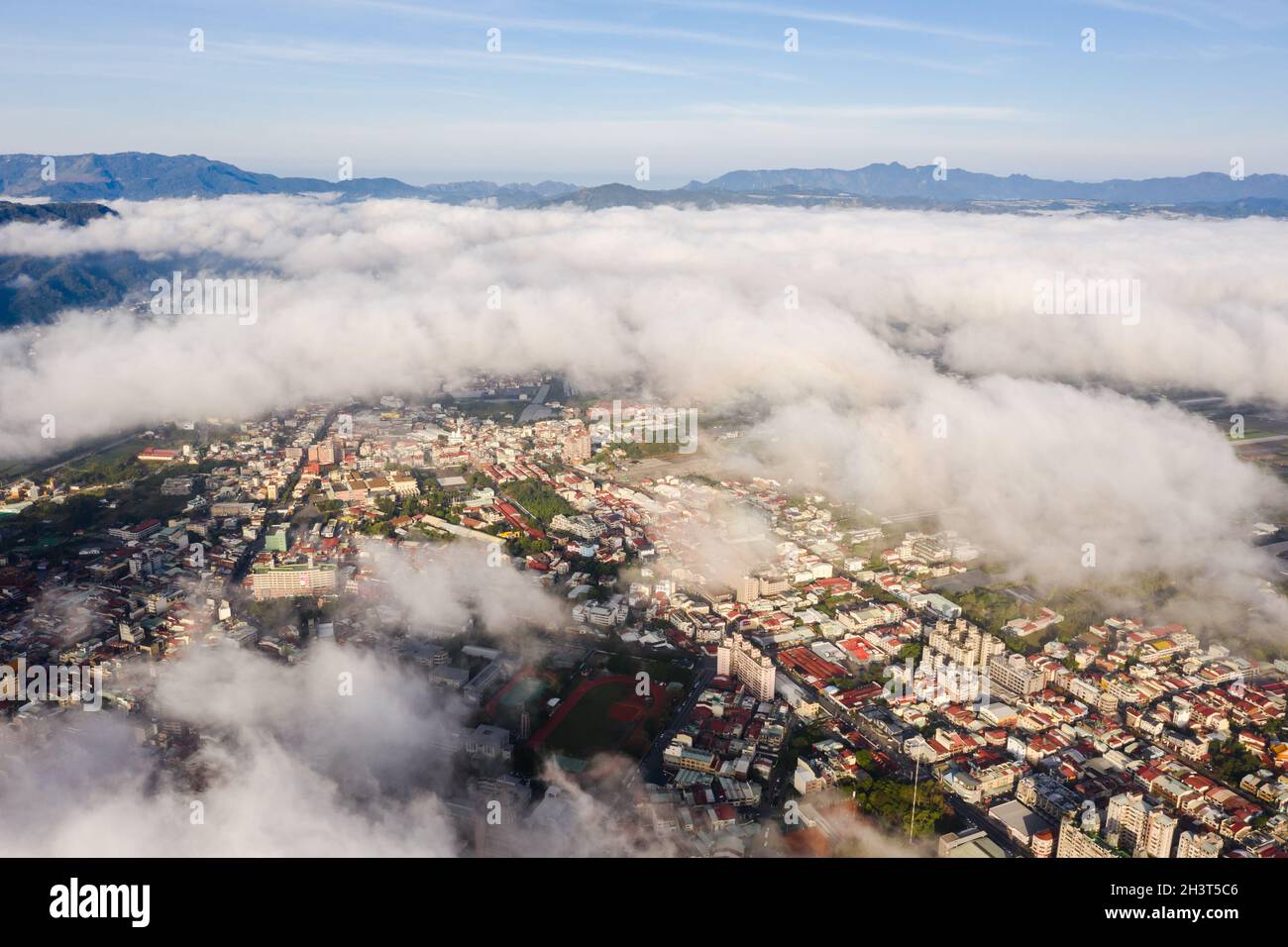 Aerial view of Puli cityscape Stock Photo - Alamy