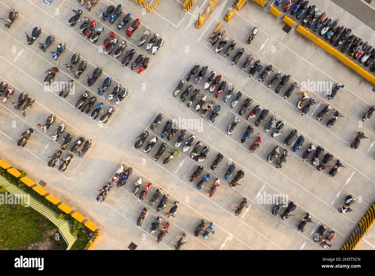 Aerial view motorcycles Stock Photo - Alamy