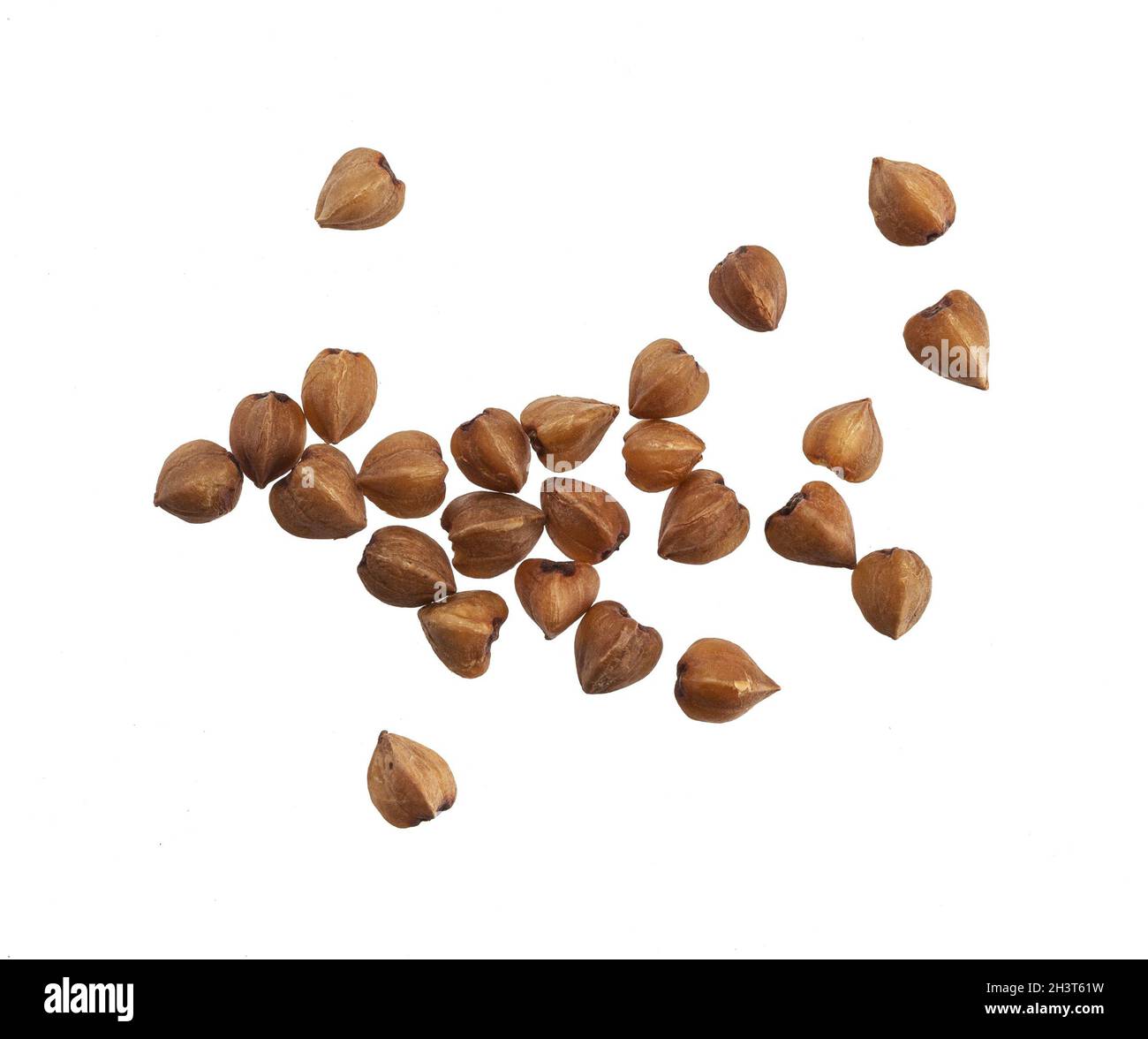 Buckwheat seeds isolated on white background, top view Stock Photo - Alamy