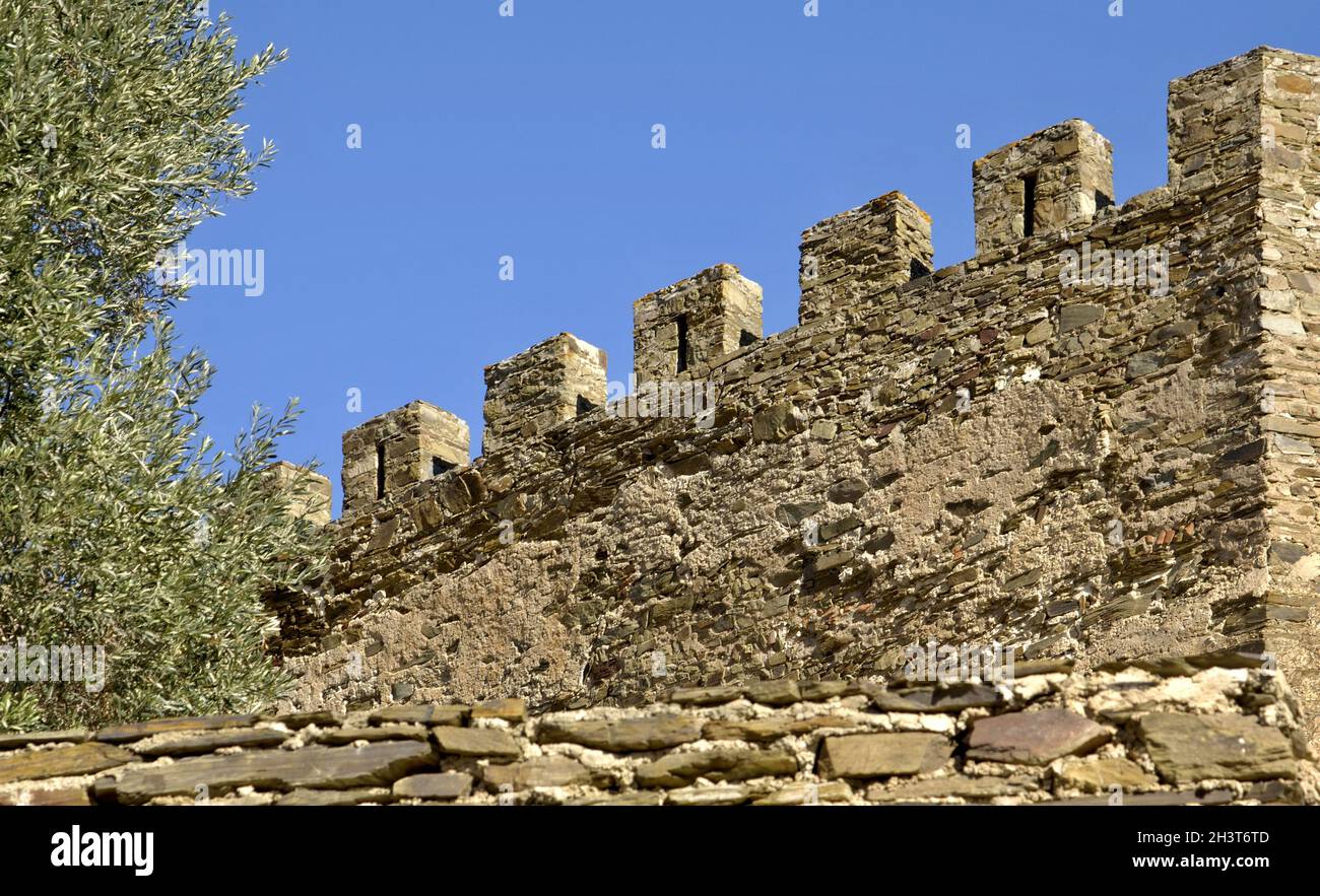Castle wall in the old town of Faro, Algarve - Portugal Stock Photo - Alamy