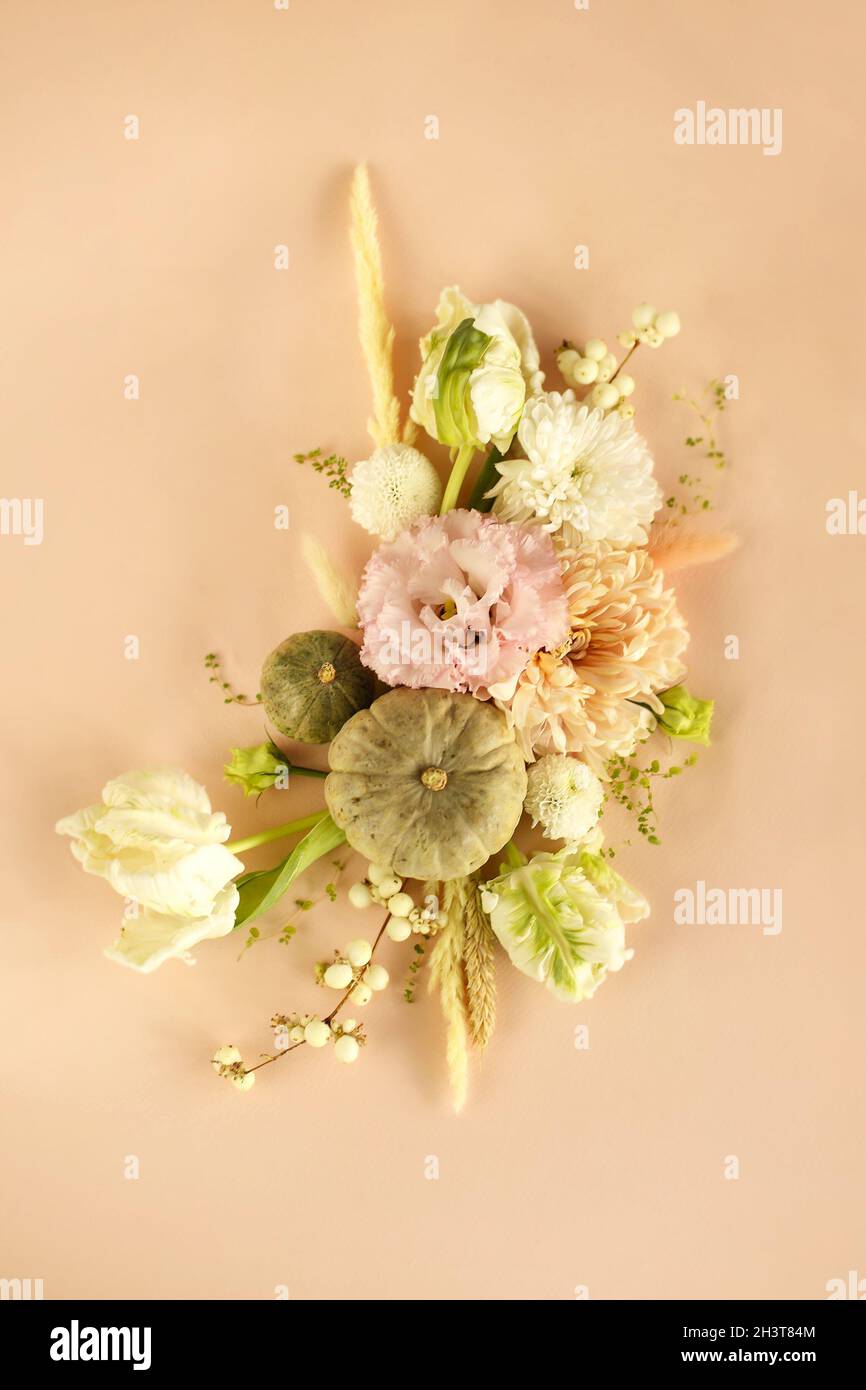 Natural composition of fresh flowers Stock Photo - Alamy