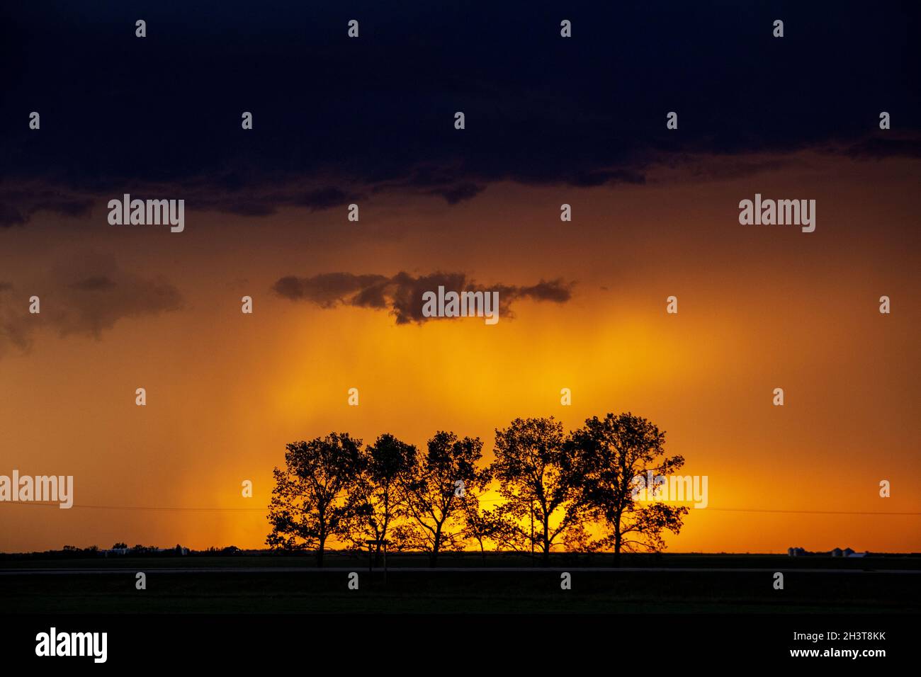 Prairie Storm Clouds Sunset Stock Photo - Alamy