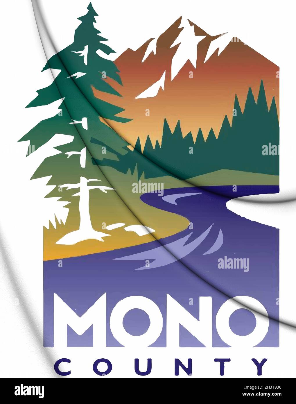 3D Seal of Mono county (California state), USA. 3D Illustration Stock ...