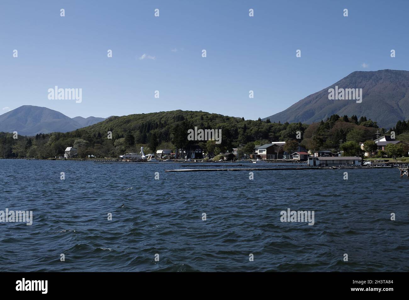 nojiri, nagano, japan, 2021-20-10 , Nojiri lake in Nagano, Japan Stock ...