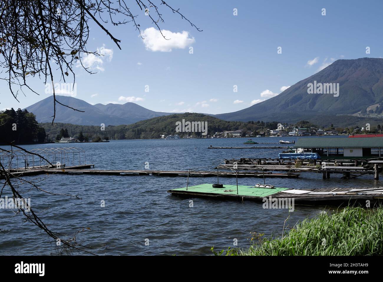 nojiri, nagano, japan, 2021-20-10 , Nojiri lake in Nagano, Japan Stock ...
