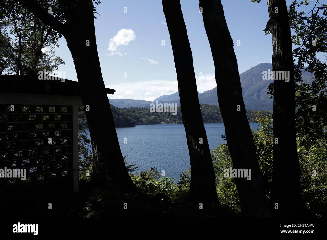 nojiri, nagano, japan, 2021-20-10 , view of Nojiri lake in Nagano ...