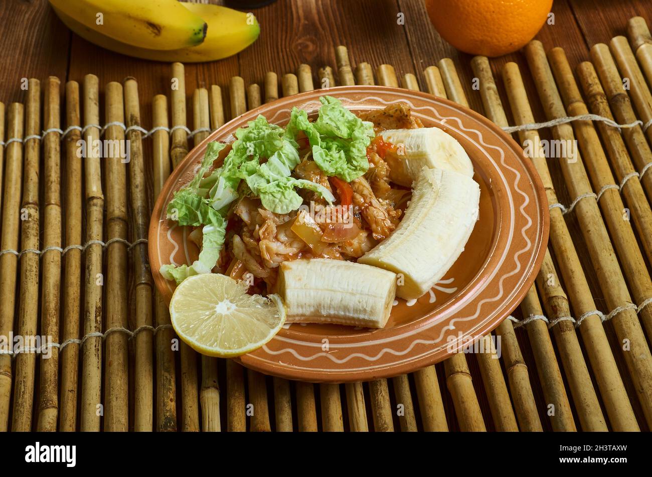 Green Fig and Saltfish for green bananas, national dish of the island ...
