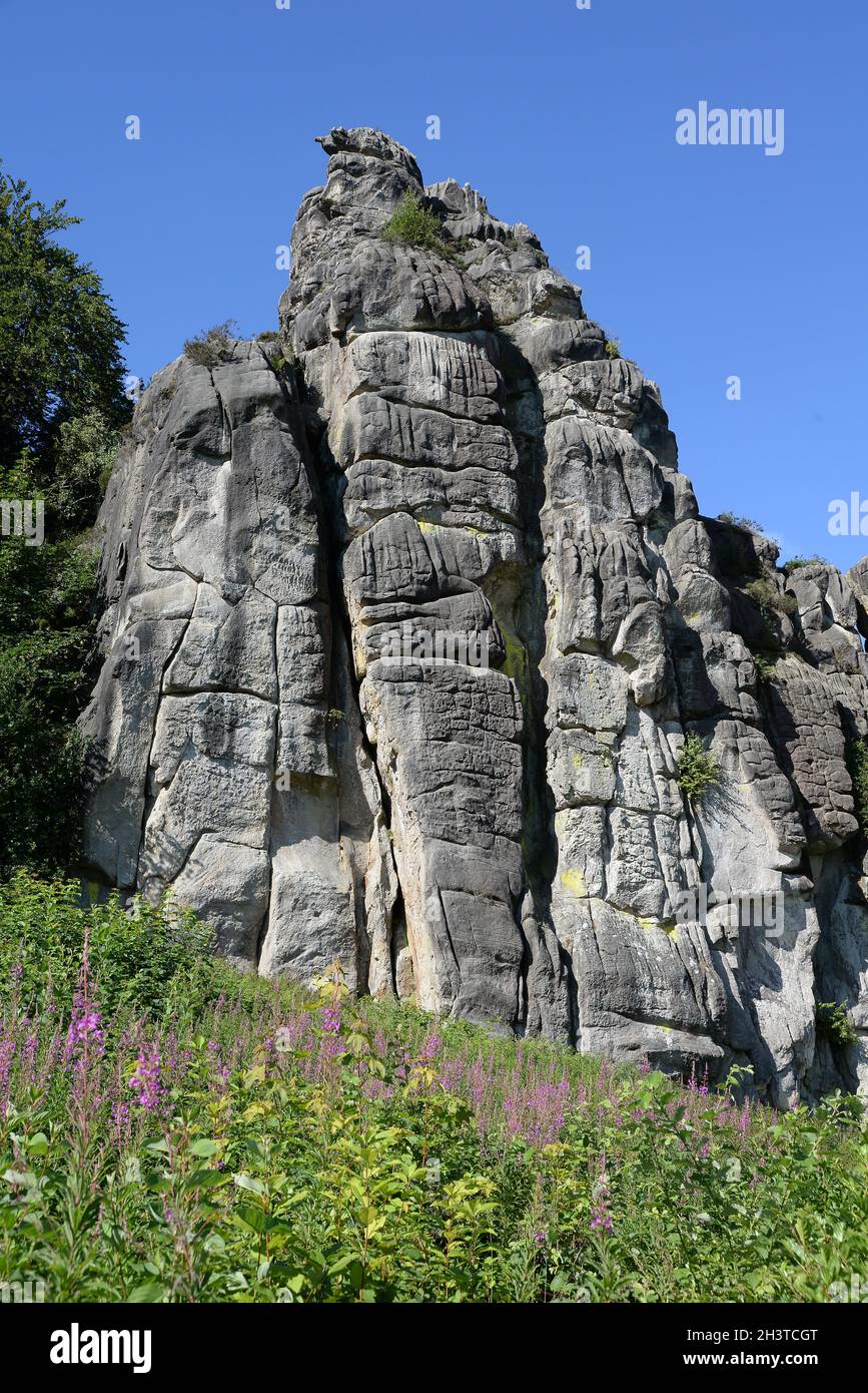Externsteine in the Teutoburg Forest Stock Photo - Alamy
