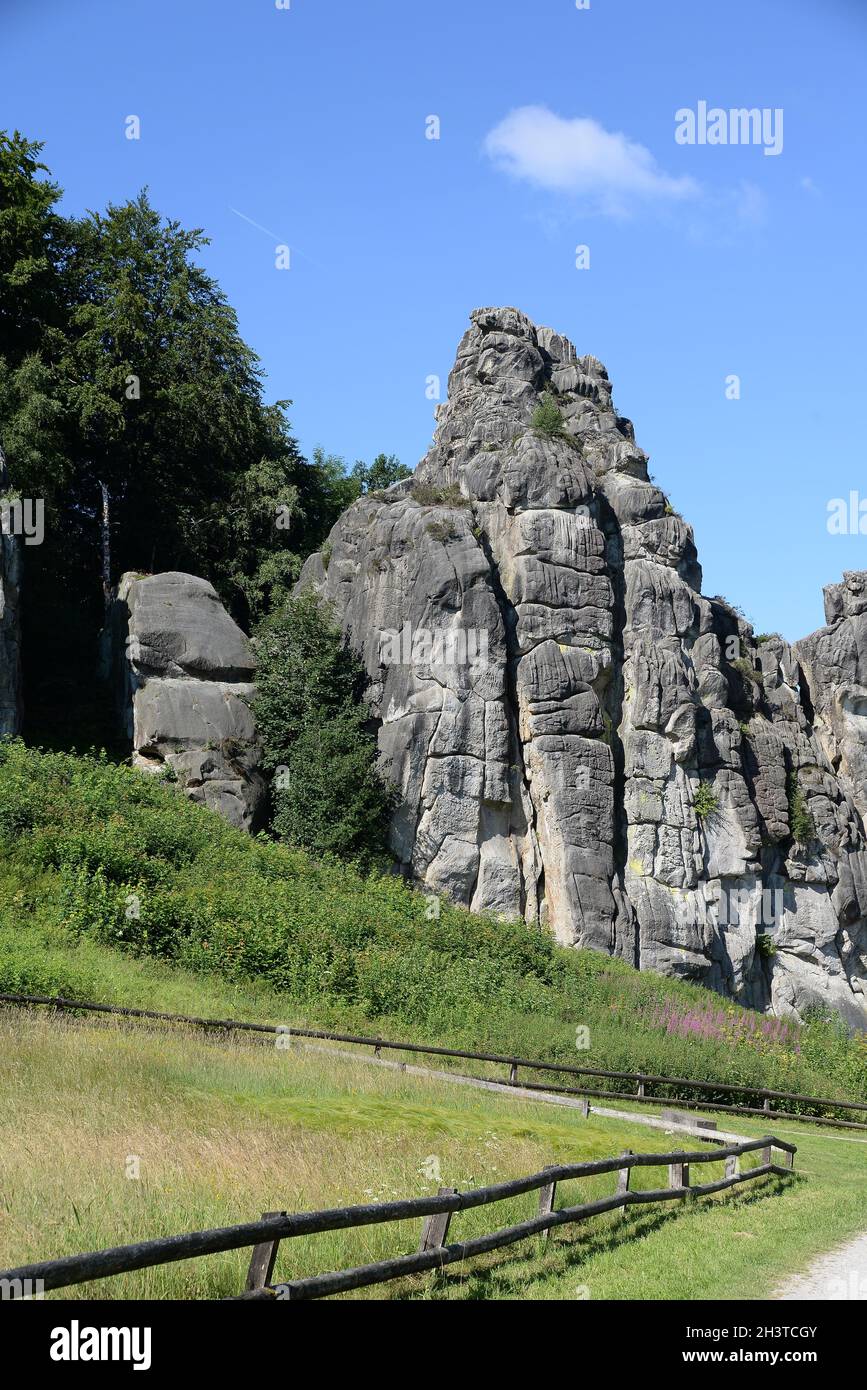 Externsteine in the Teutoburg Forest Stock Photo - Alamy