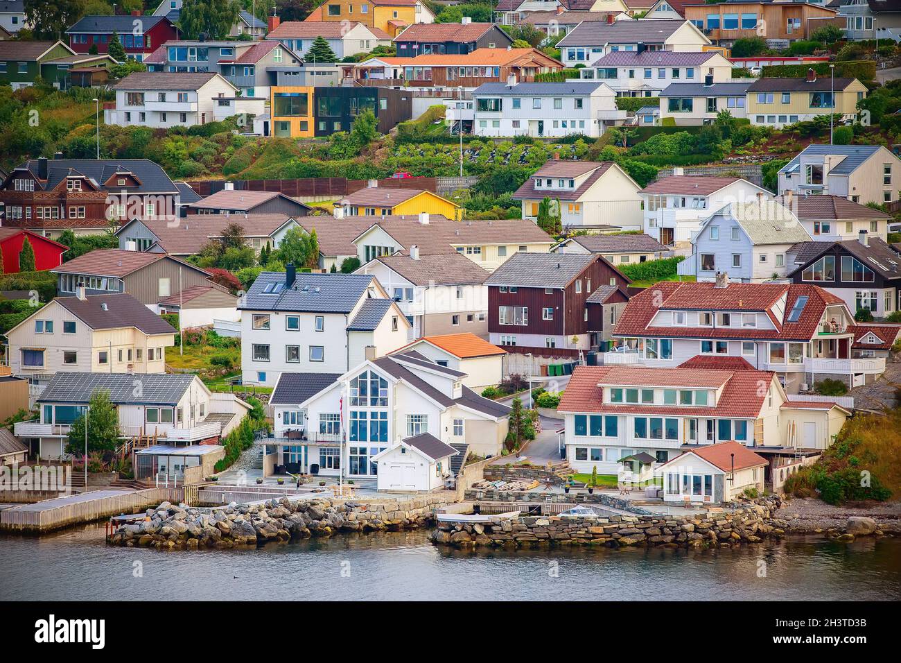 Norway fjord village landscape Stock Photo - Alamy