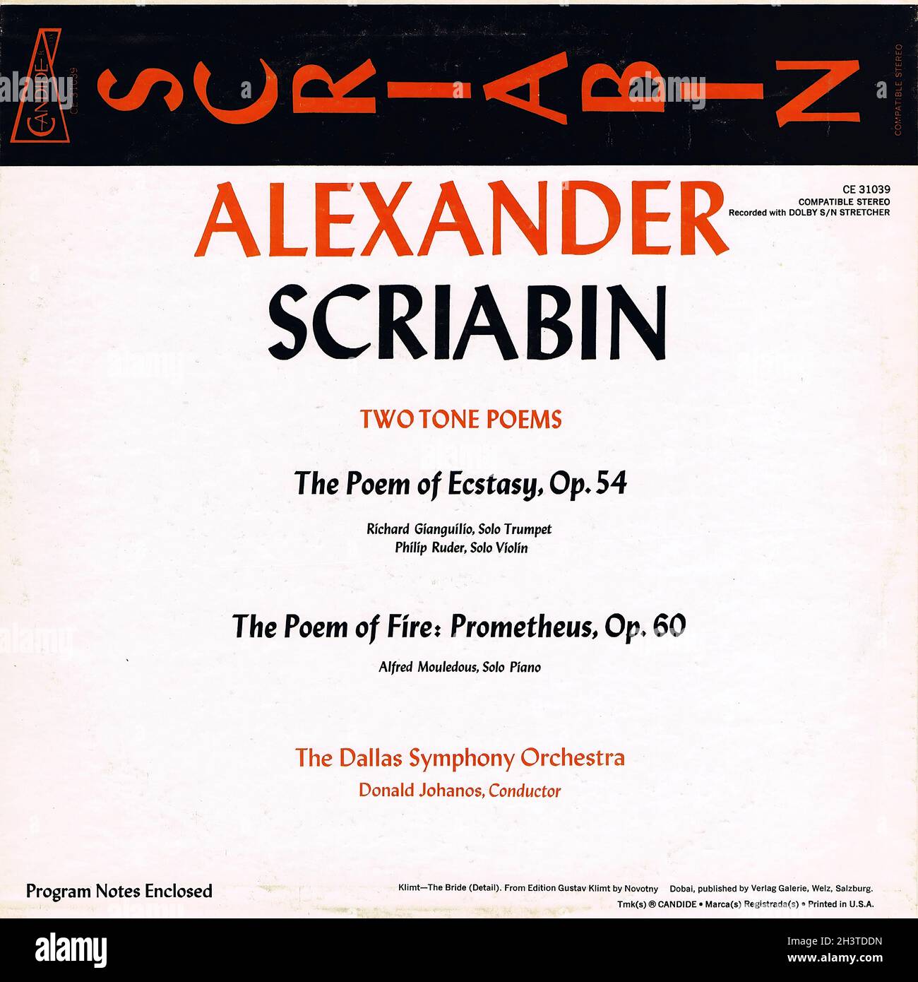 Scriabin Poem of Ecstasy Poem of Fire - Johanos Vox Candide 1 ...