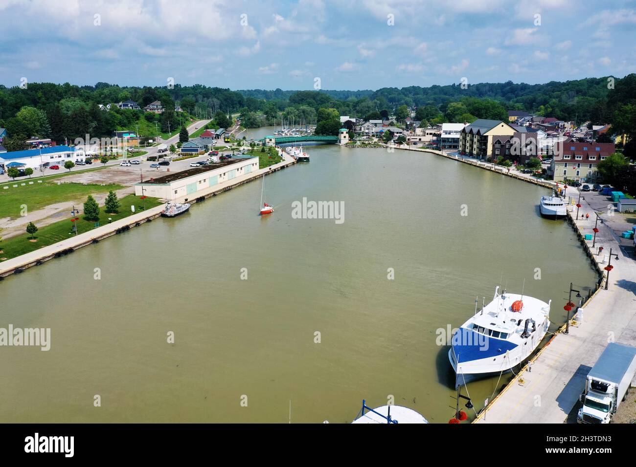An aerial view of port stanley hi-res stock photography and images - Alamy