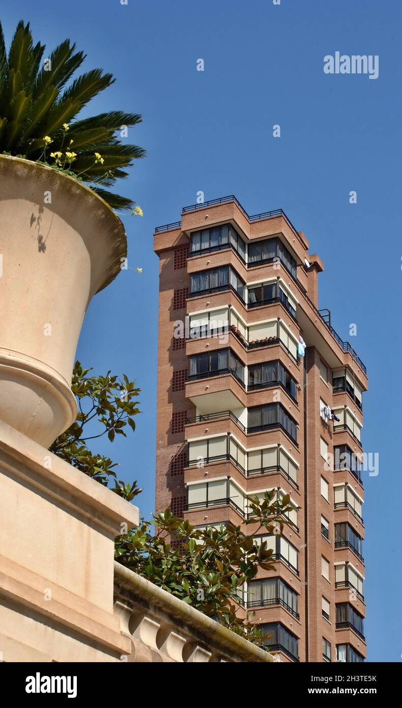 Typical high-rise building in benidorm, Alicante - Spain Stock Photo ...
