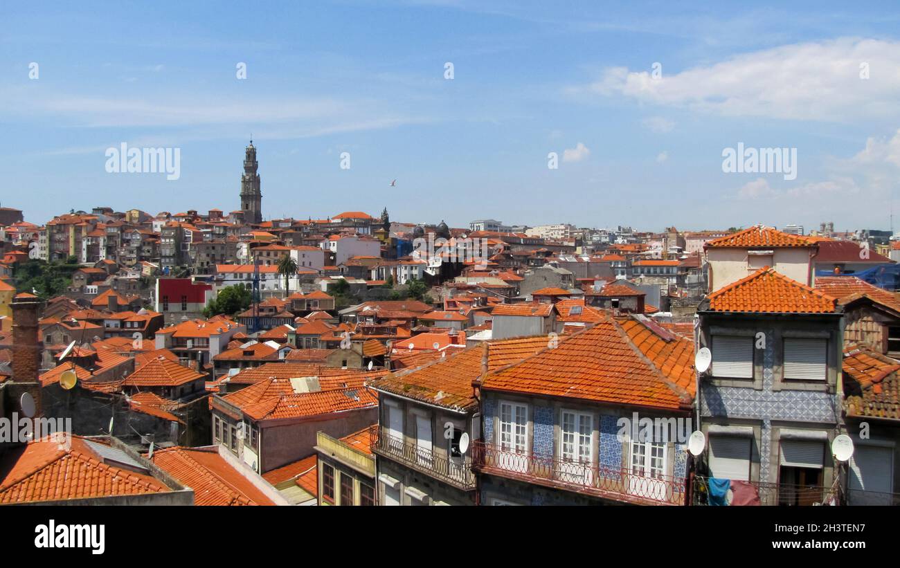 Architecture of the city of Porto in Portugal. Buildings and streets of ...