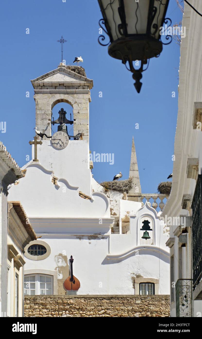 Historic old town church in Faro, Algarve - Portugal Stock Photo - Alamy
