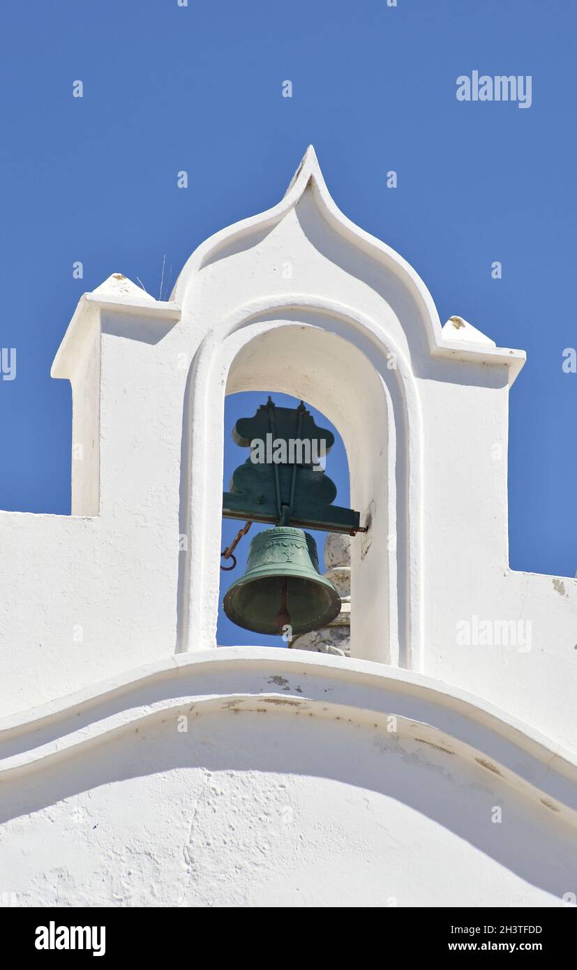 Small traditional bell tower in the Algarve Stock Photo - Alamy