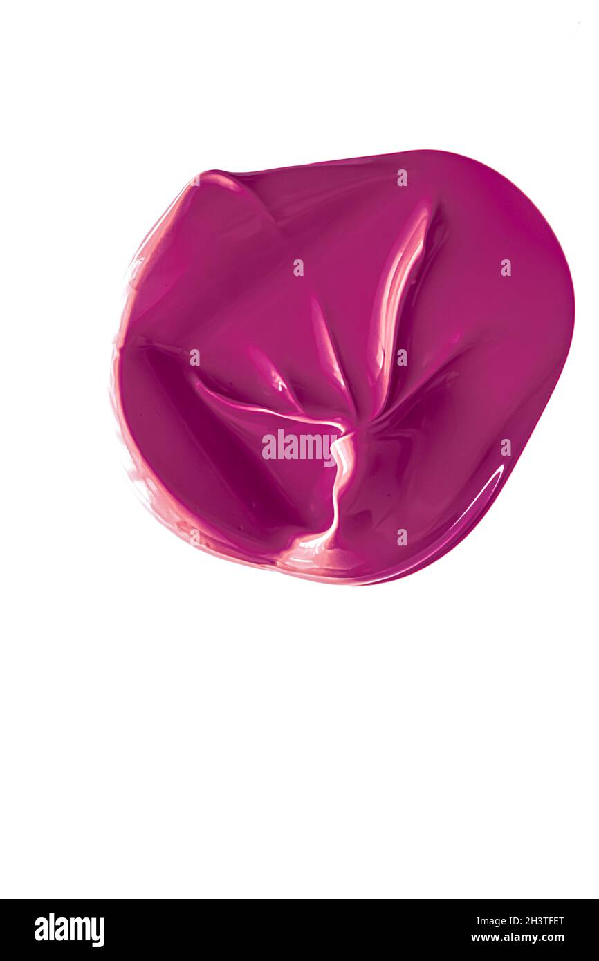 Purple beauty cosmetic texture isolated on white background, smudged ...