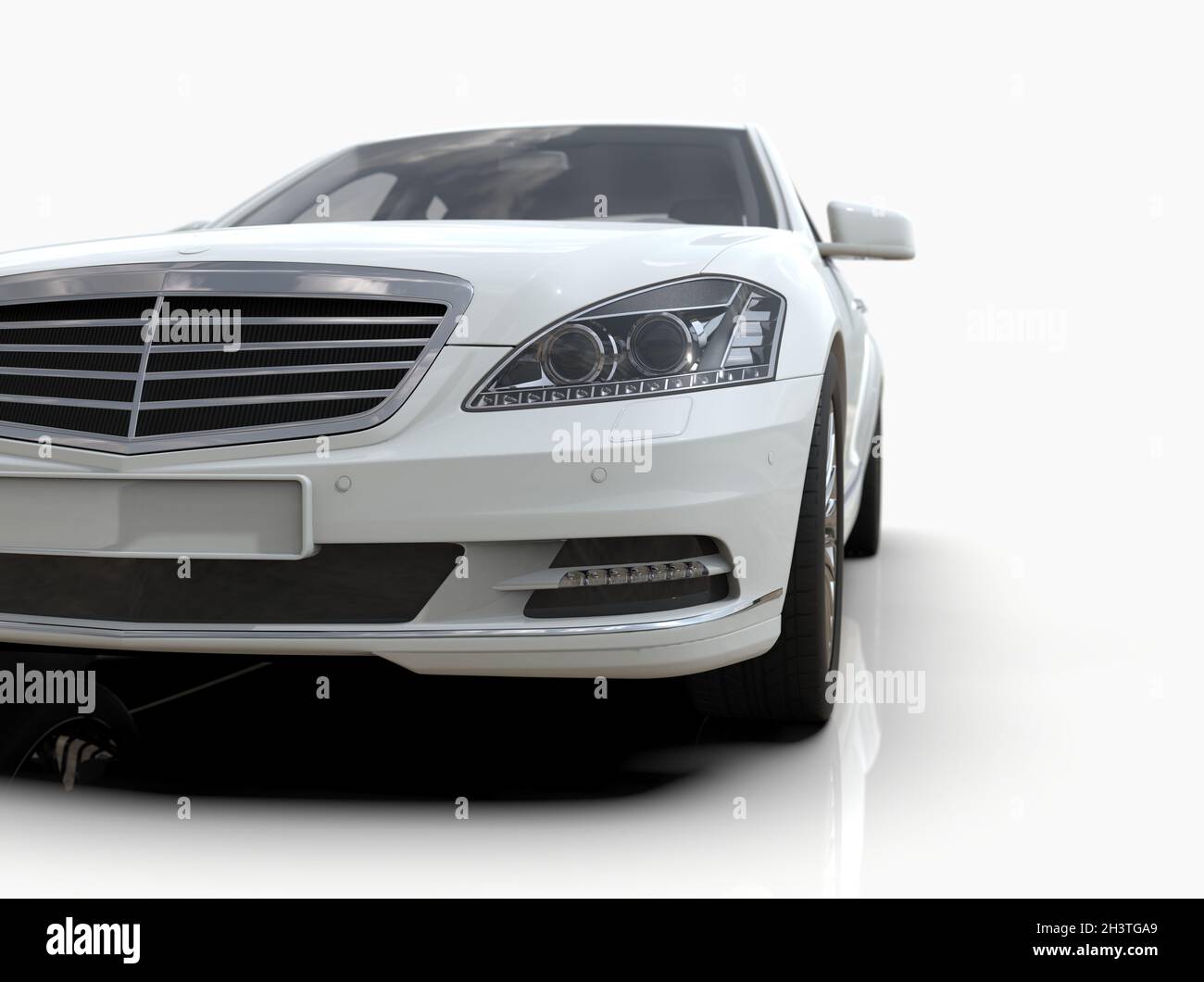 Generic and Brandless Expensive Luxury Car Isolated on White 3d ...