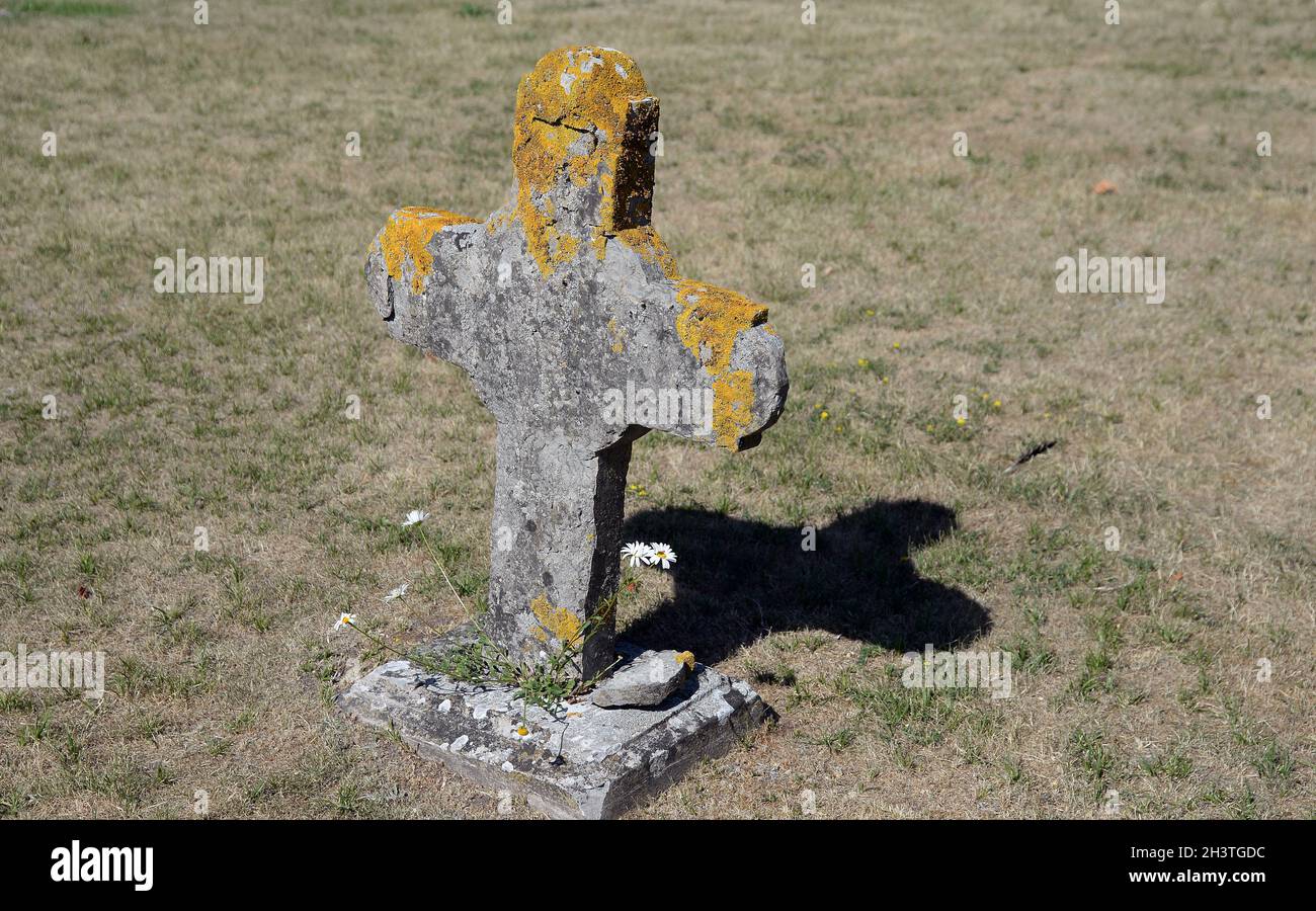 Cross at the Vitaby kyrka in Sweden Stock Photo - Alamy
