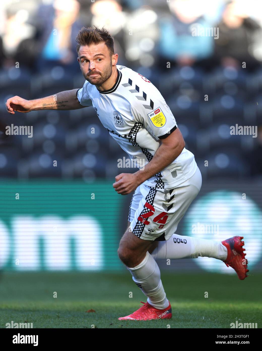Coventry citys matt godden celebrates scoring hi-res stock photography ...