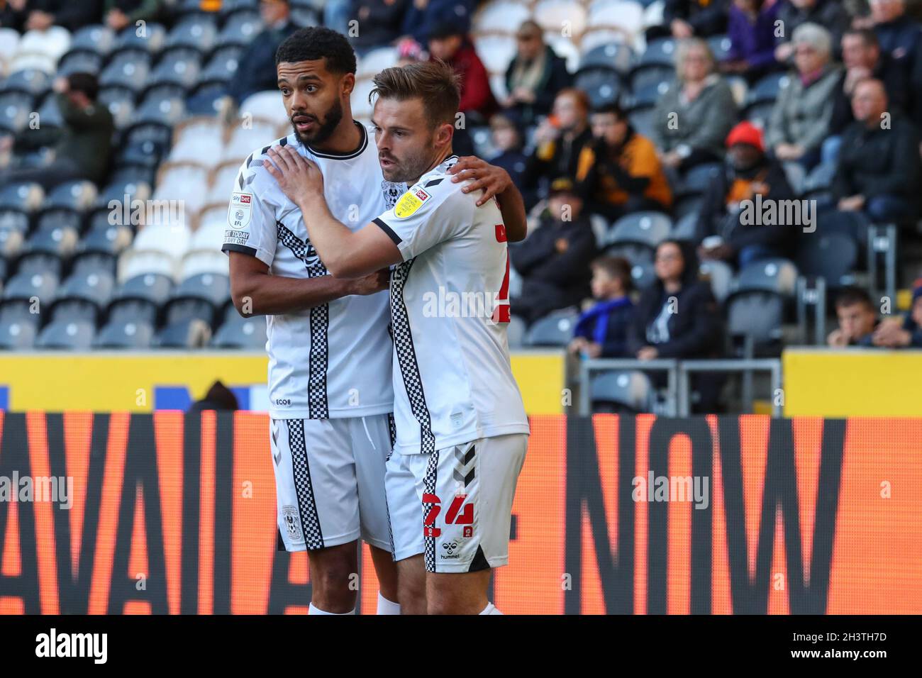 Matthew Godden #24 of Coventry City celebrates his goal with Jake ...