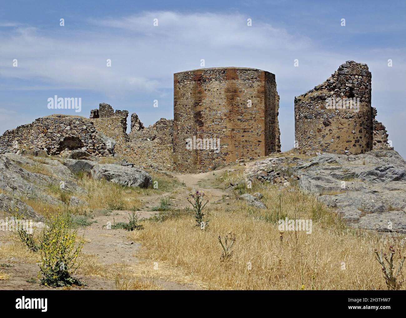 Historic castle in Magacela, Extremadura - Spain Stock Photo - Alamy