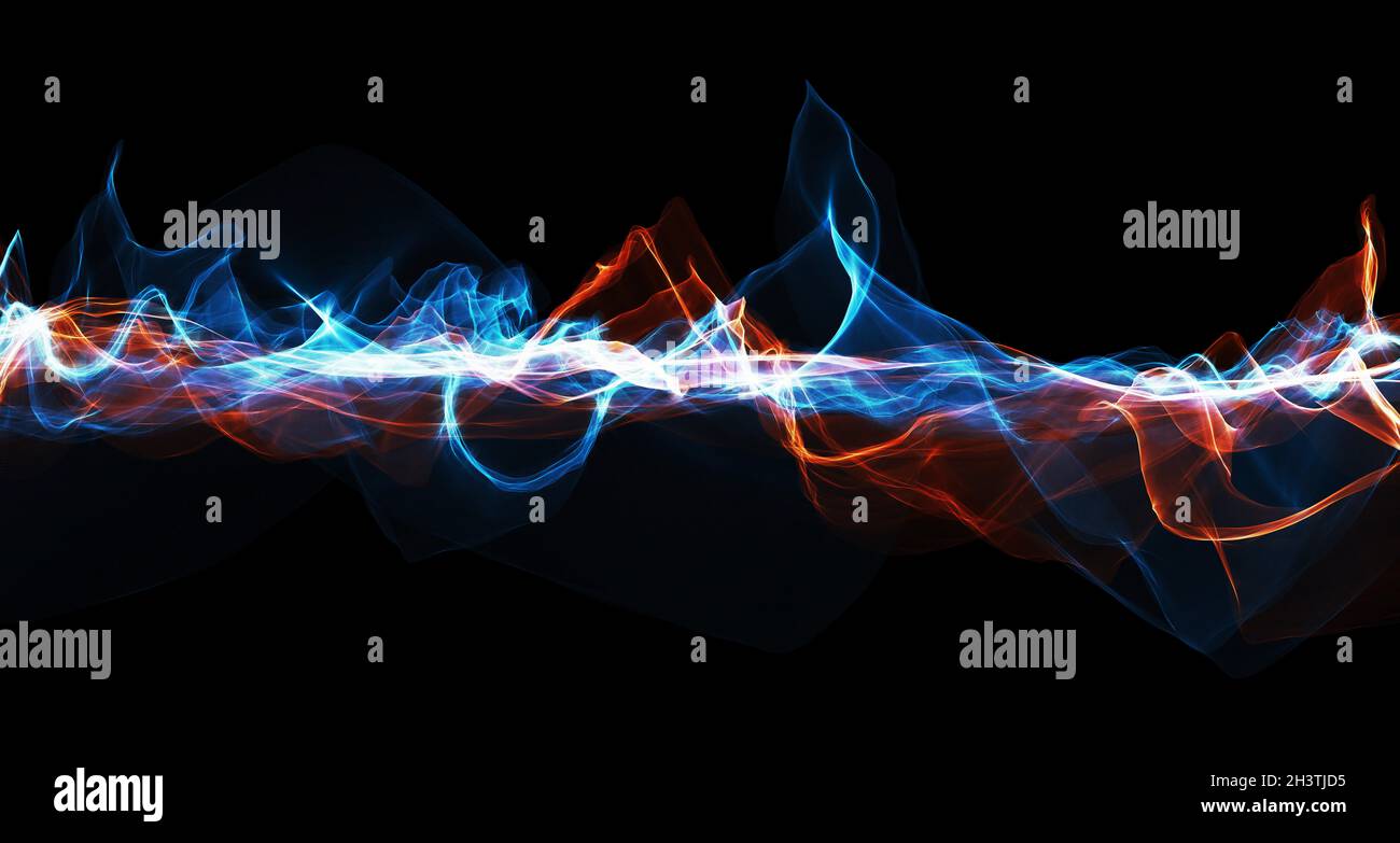 audio soundwave. Colorful music pulse oscillation. Glowing impulse ...