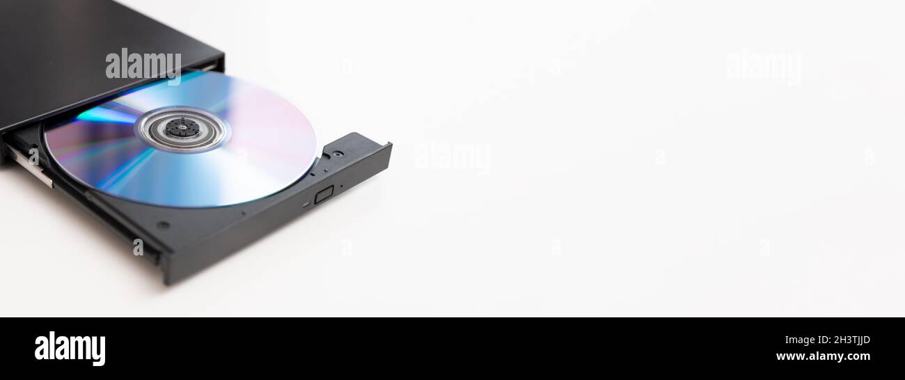 External DVD drive reader. Data security, digital data storage Stock ...