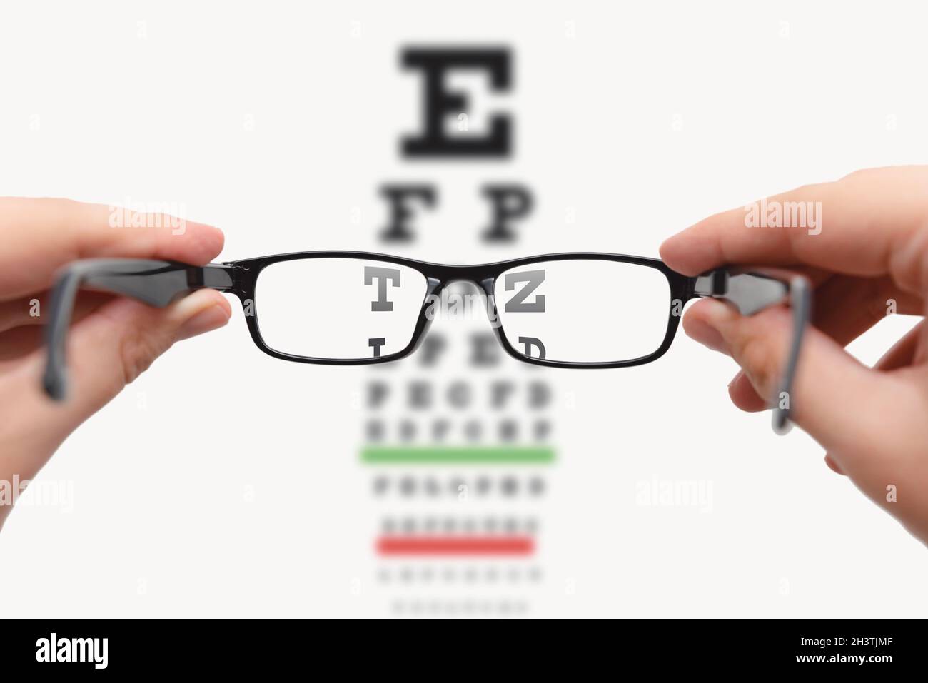 Eyesight concept test chart letters hi-res stock photography and images ...