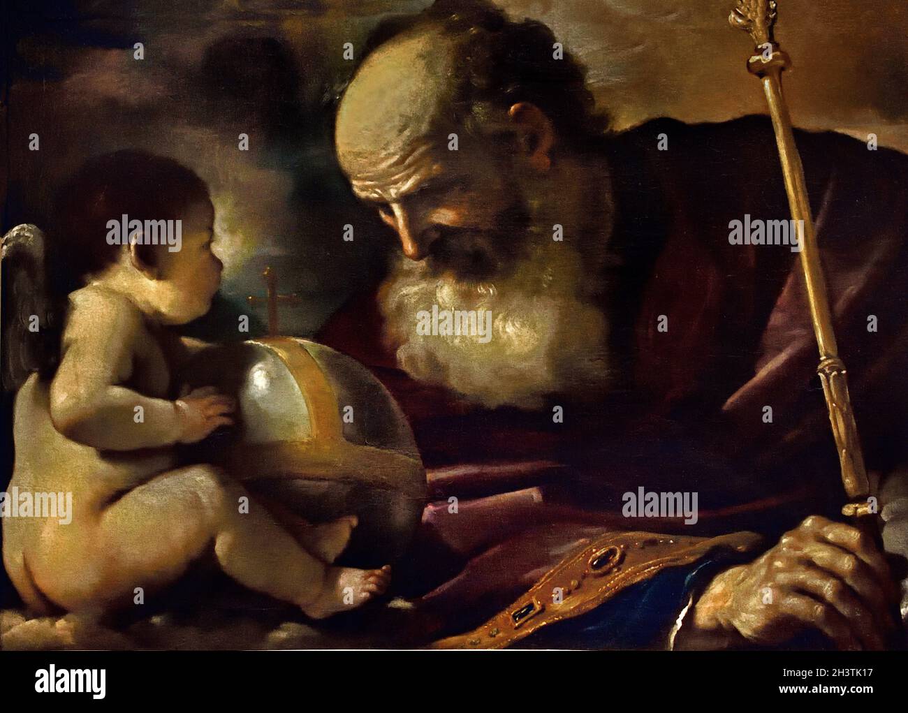 God the father and angel guercino hi-res stock photography and images ...