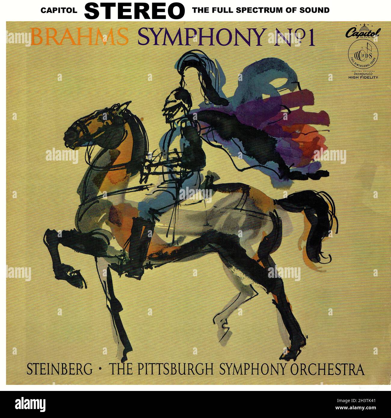 Brahms Symphony 1 - Steinberg Capitol 1 - Classical Music Vintage Vinyl Record Stock Photo - Alamy