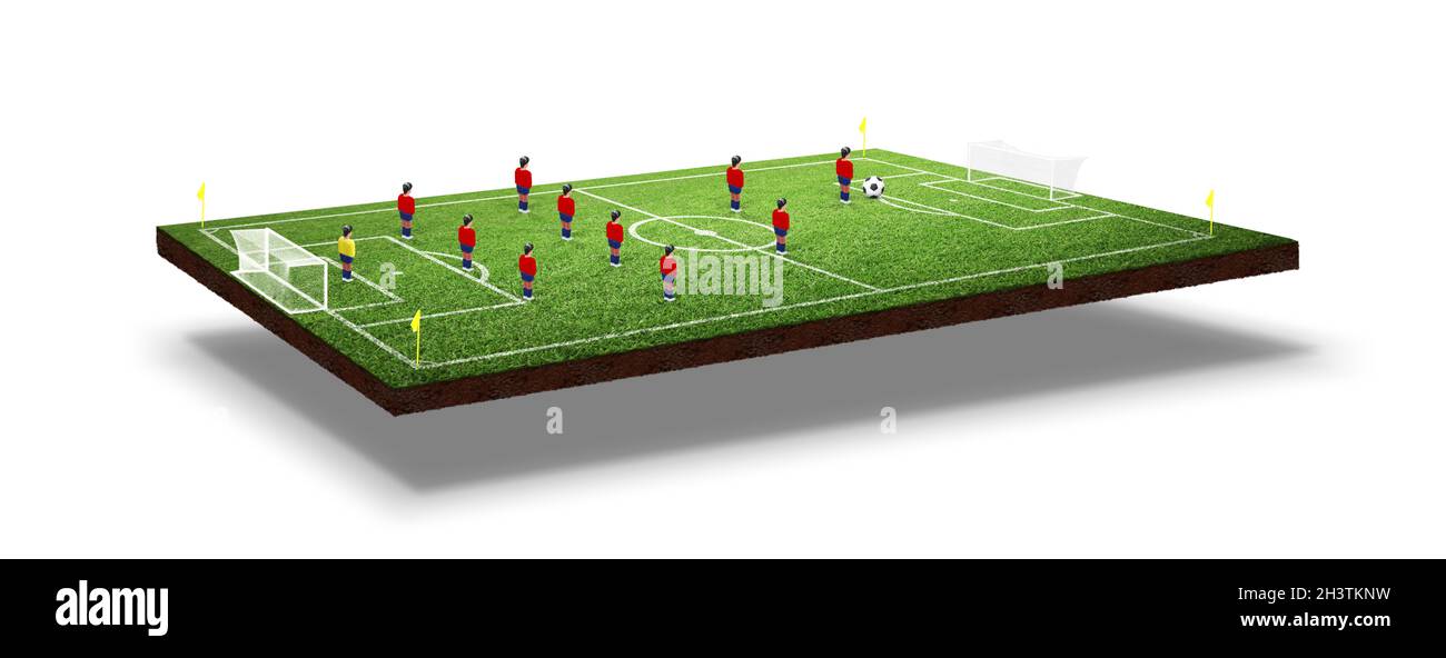 Soccer playing field green Cut Out Stock Images & Pictures - Alamy