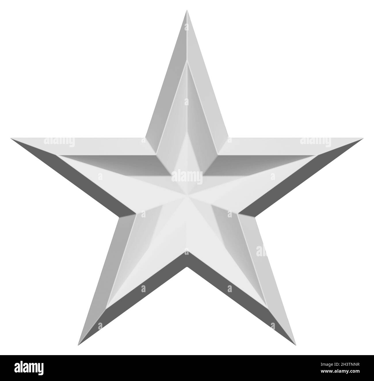 5 point star - Christmas Star - white single isolated on white ...
