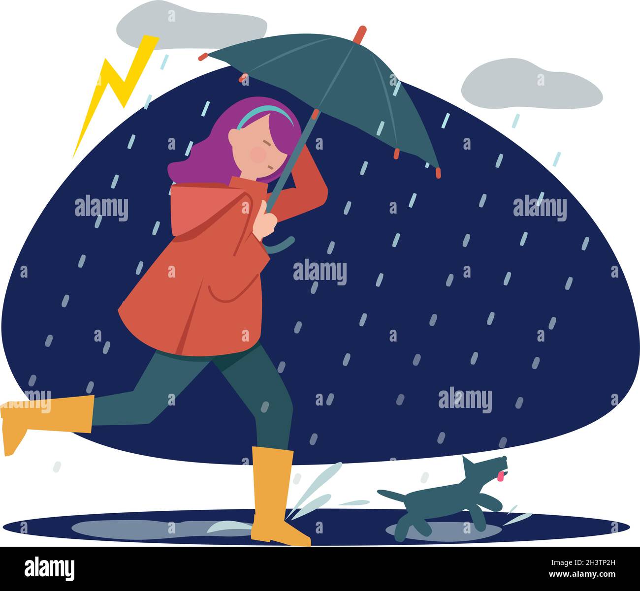 Together in the storm Stock Vector Images - Alamy