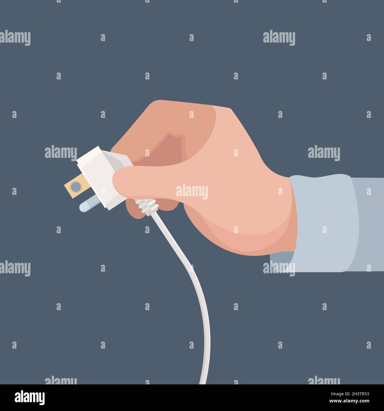 Electric plug in hand. Safety home energy home electric appliance ...