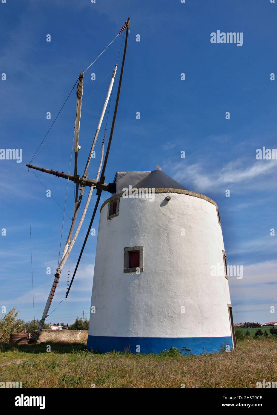 Traditional windmill in the Alentejo - Portugal Stock Photo - Alamy
