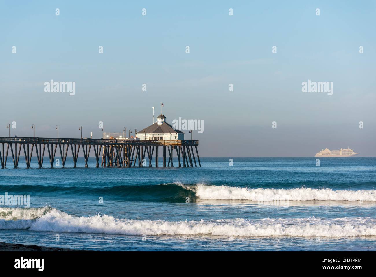Coastal view of the Imperial Beach Pier. Imperial Beach, California ...