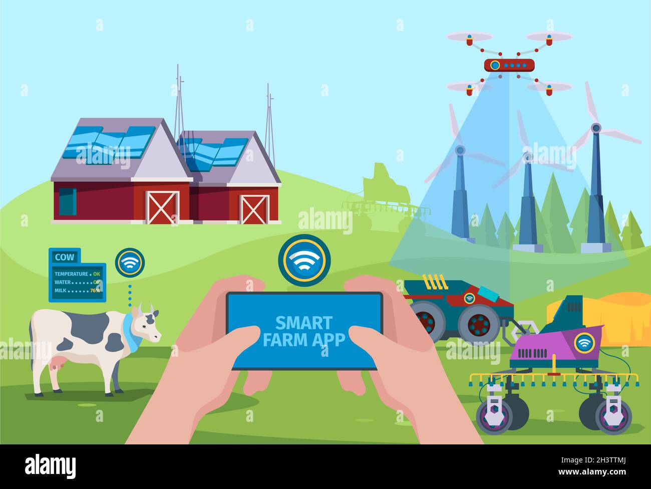 Agronomy watering Stock Vector Images - Alamy