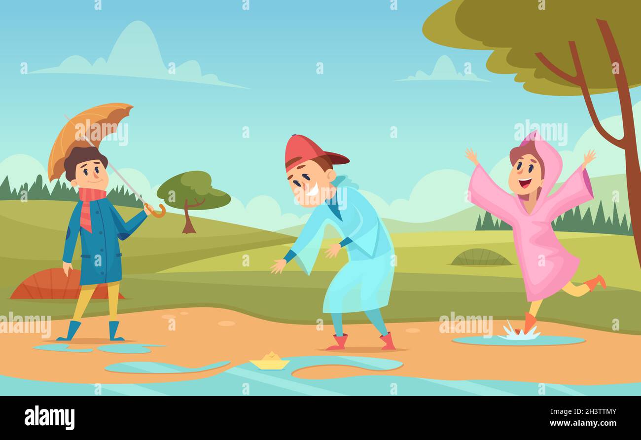 Raining puddle Stock Vector Images - Alamy
