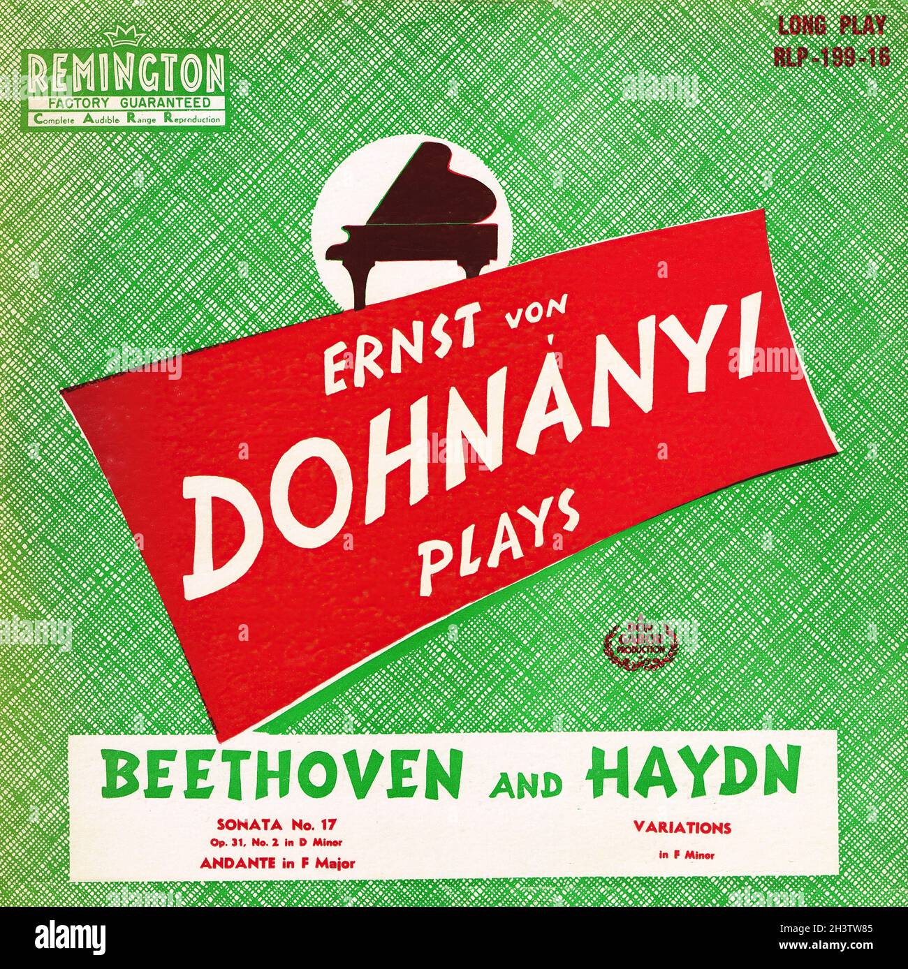 Beethoven Sonata 17 Haydn Variations - Dohnanyi Remington - Classical ...