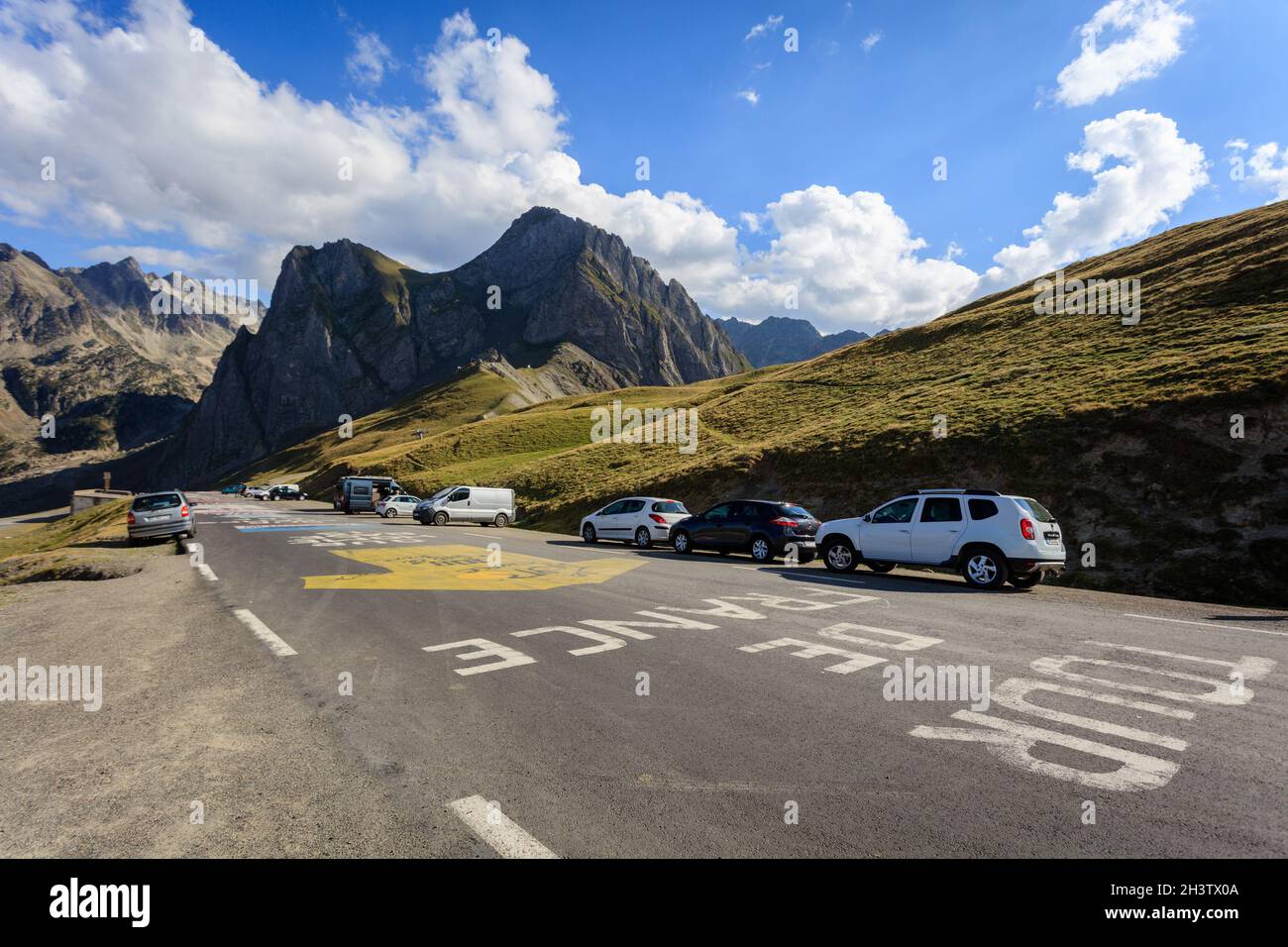 The Tourmalet pass, a road that crosses the French Pyrenees, is one of ...