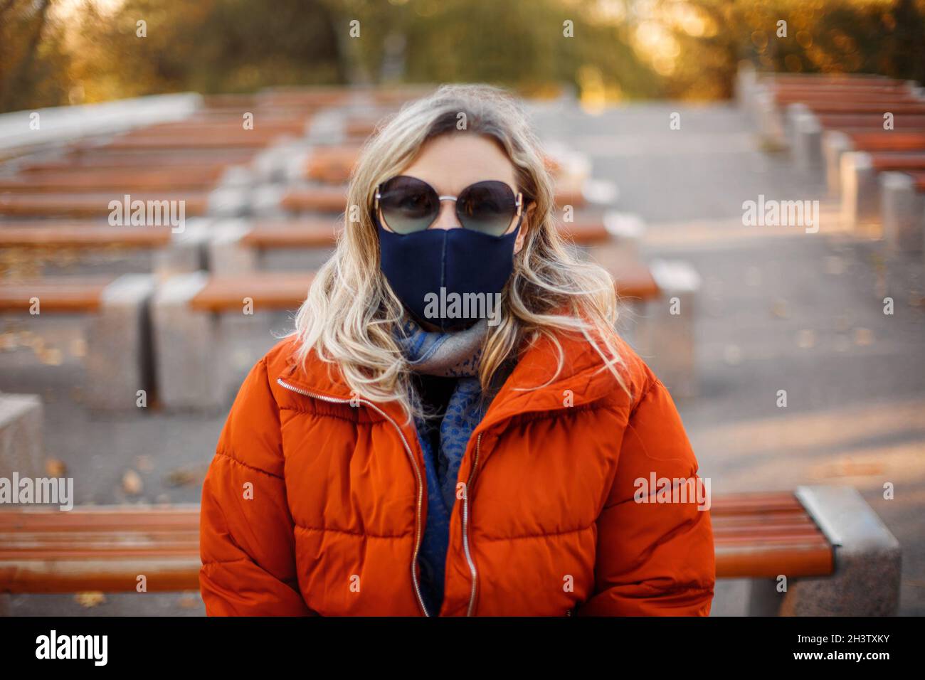 Female in mask hi-res stock photography and images - Alamy