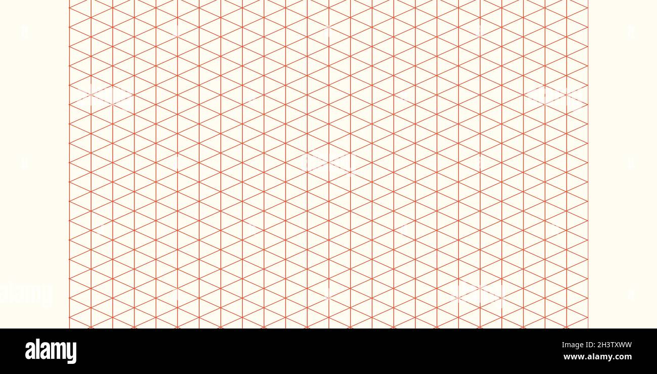Grid paper. Isometric color grid on white background. Abstract lined ...