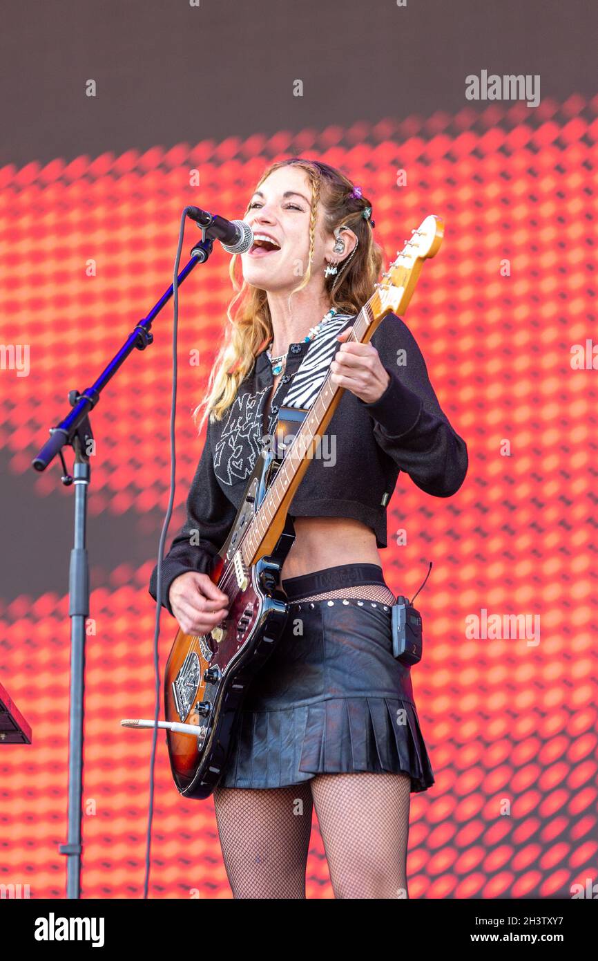 Amy Allen during the Outside Lands Music Festival on October 29, 2021 ...