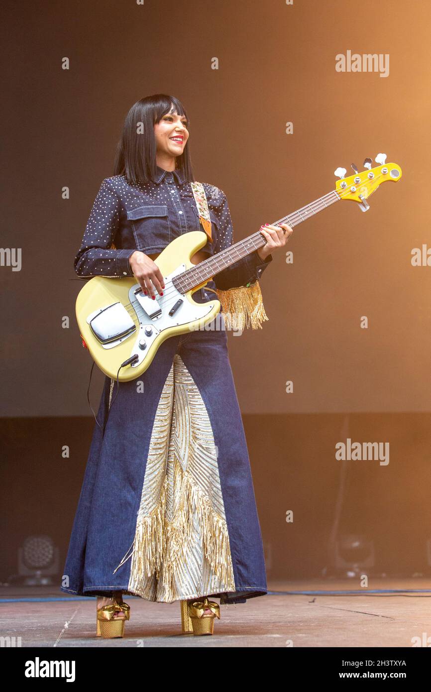 Laura Lee of Khruangbin during the Outside Lands Music Festival on ...