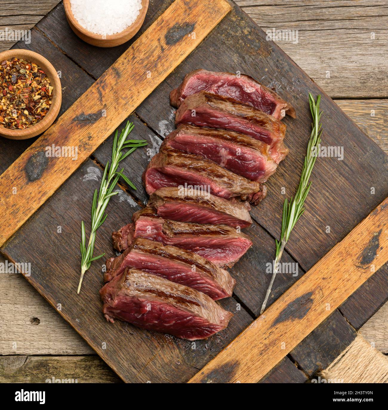 Fried beef meat steak hi-res stock photography and images - Alamy
