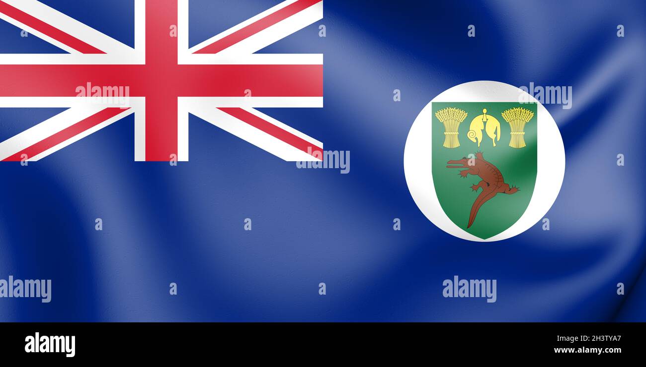 3D Territory of Basutoland Flag (1884-1966). 3D Illustration Stock ...