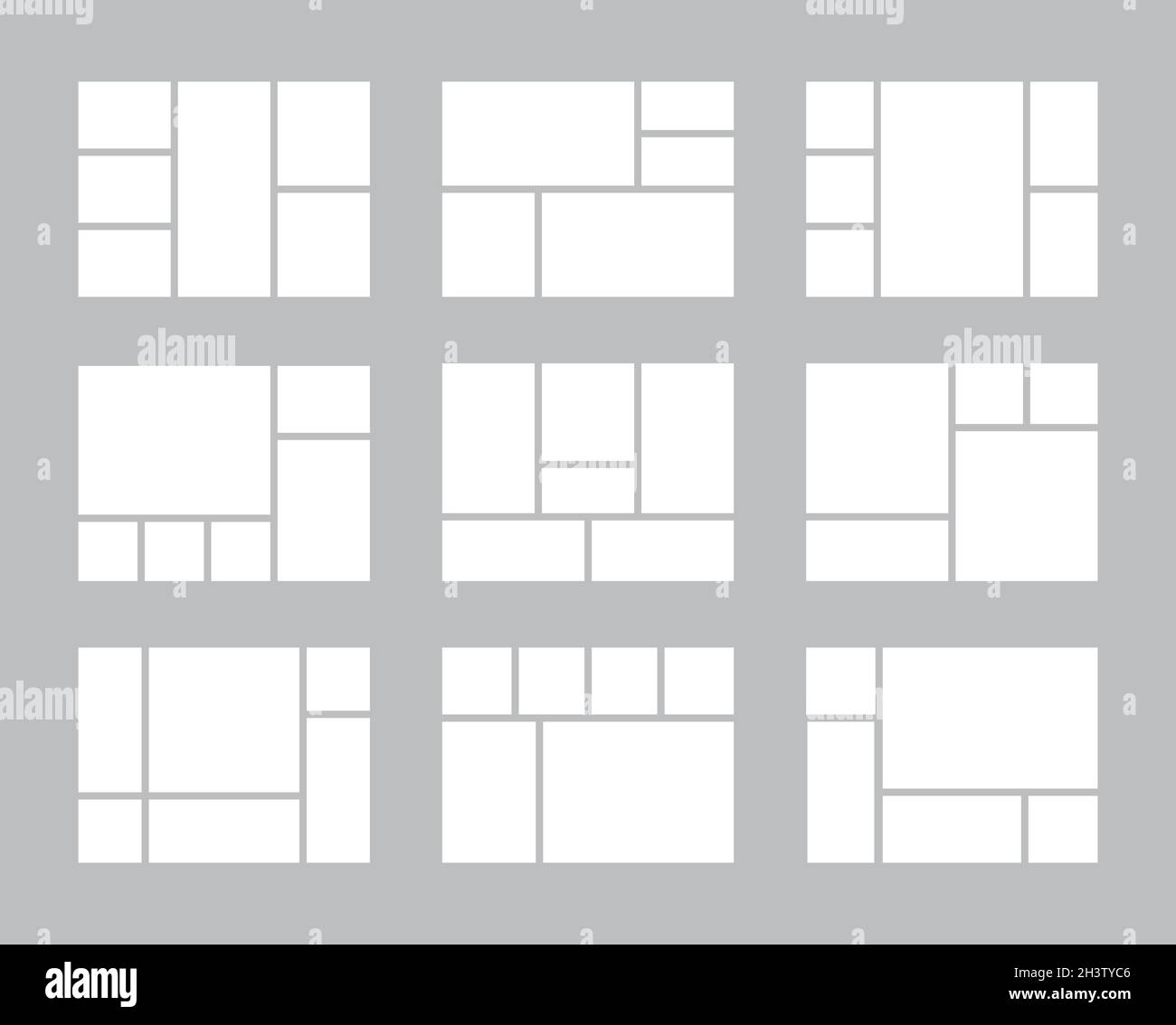 Photo collage. Presentation frames layout memories photography garish ...